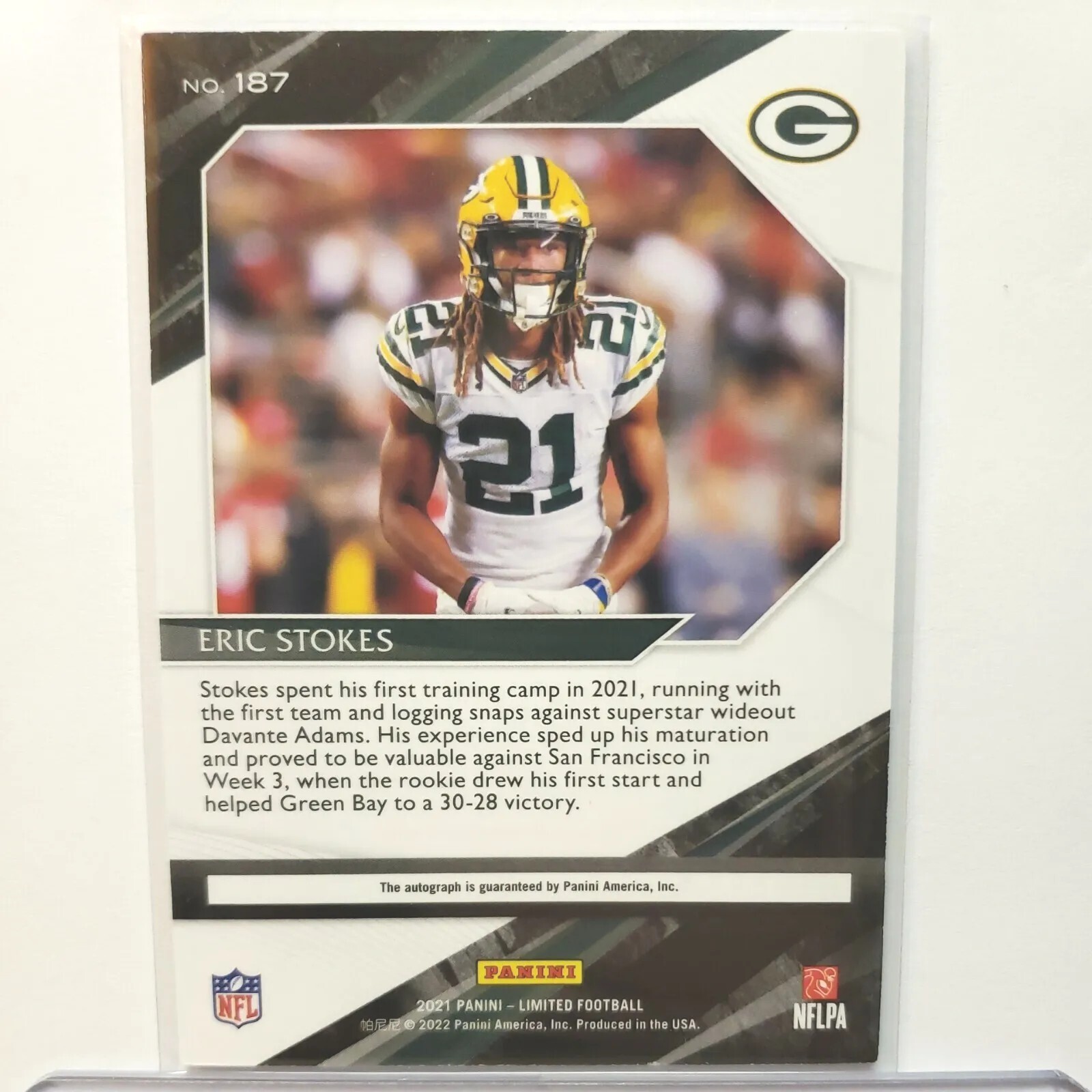 2021 Panini Limited - Rookie Autographs Eric Stokes #187 /99 (AU, RC ...