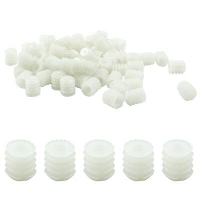 100 Pcs Plastic Hinge Dowel Inserts 0.35 x 0.39 Inch Furniture ...