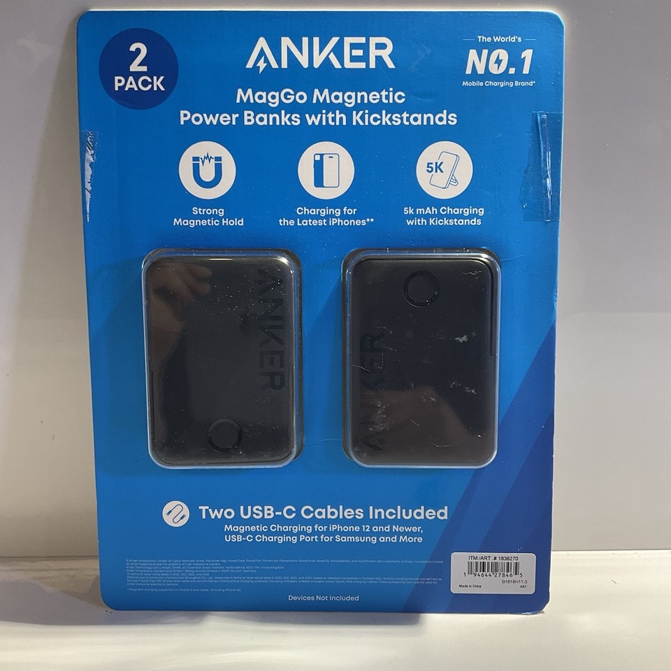 Anker 70W/30W Wall Chargers & Power Banks Bundle (lot of 2) 2 6ft USB C ...