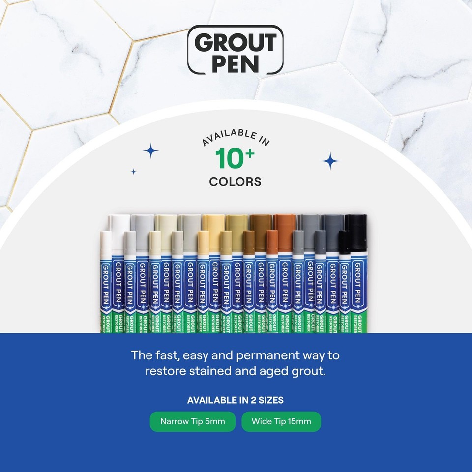 Grout Pen White Tile Grout Paint: Waterproof Grout Paint Pen, Whitener ...