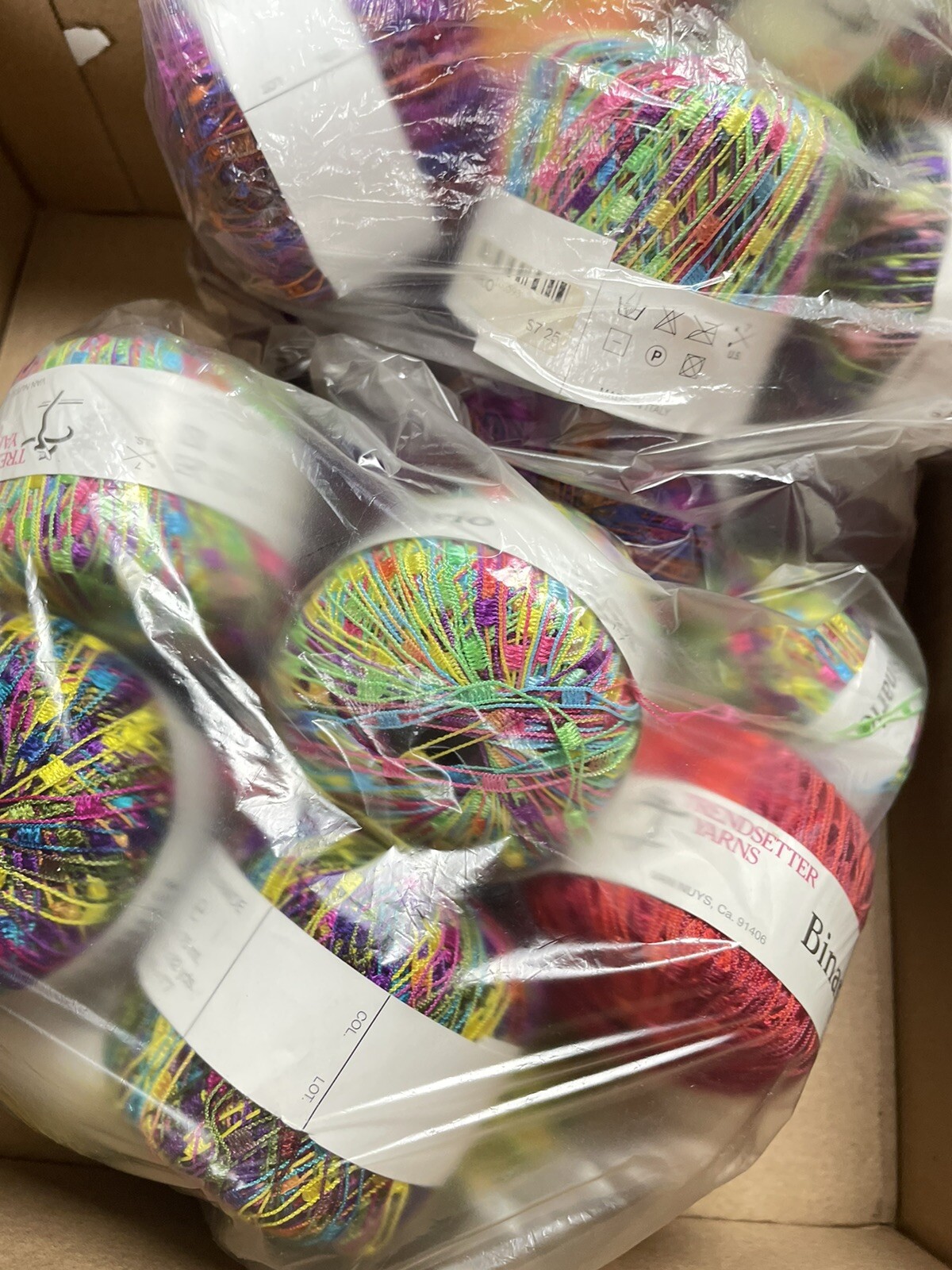 Trendsetters Yarn BINARIO ladder ribbon, big mixed lot of 22 multi ...