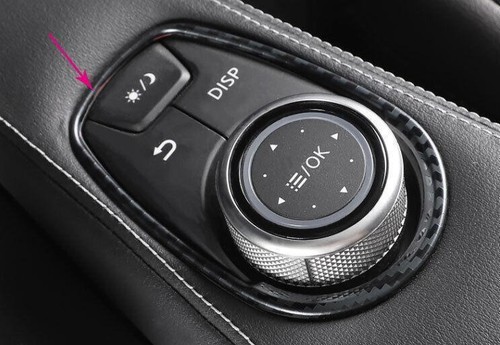 Carbon Fiber Steel Driving Mode Switch Button Cover Ring For Infiniti ...