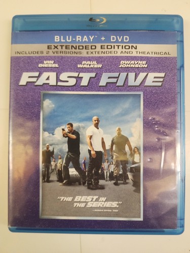 Fast Five (Blu-ray/DVD, 2011, 2-Disc Set, Rated/Unrated Includes ...