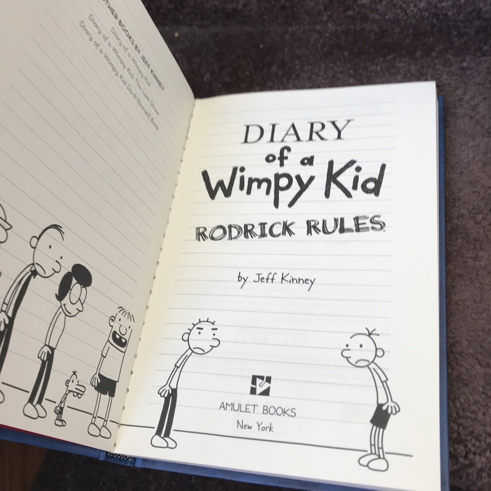 Diary of a Wimpy Kid 3 Book Lot Hardcover Rodrick Rules The Long Haul ...