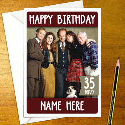 FRASIER Personalised Birthday Card - american tv sitcom eddie daphny ...
