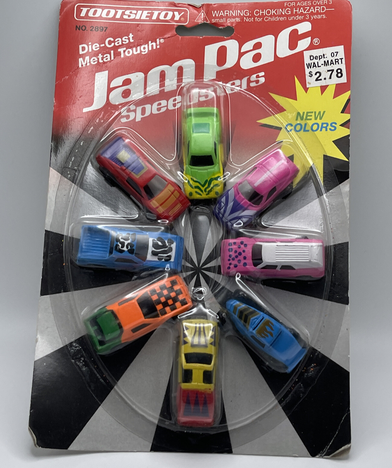 TOOTSIE TOY Jam Pac Speedsters 8 NIB Die Cast Metal Cars New Colors ...