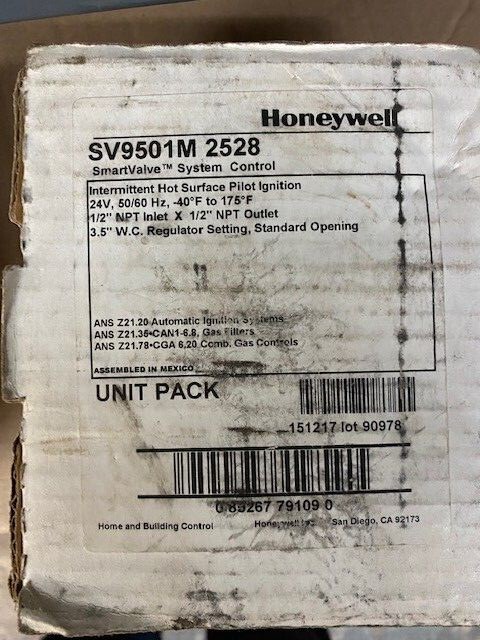 Honeywell SV9501M2528 Smart Gas Valve System | eBay