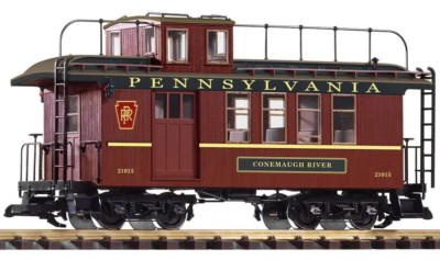 PIKO G Scale ~ New ~ Pennsylvania Railroad (PRR) Drovers Caboose #21015 ...