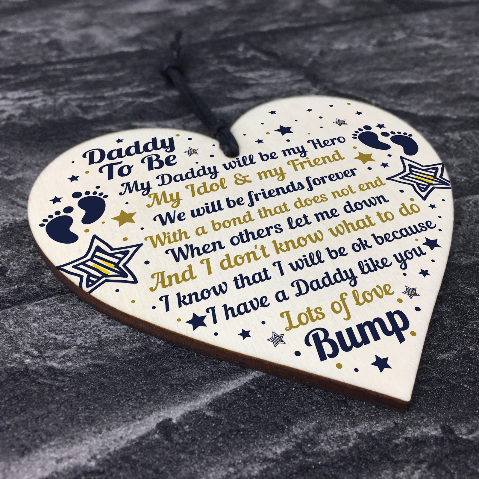 Best Daddy Gifts Heart Daddy To Be Birthday Cards Baby Shower Gifts ...