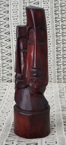 Fiji Wooden Hand-Carved Two- Faced Statue Pacific Decor | eBay Australia