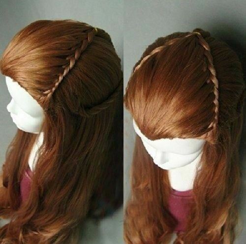 Brown Braid Wavy Wig For Cosplay Elf Tauriel Hair Costume Play ...