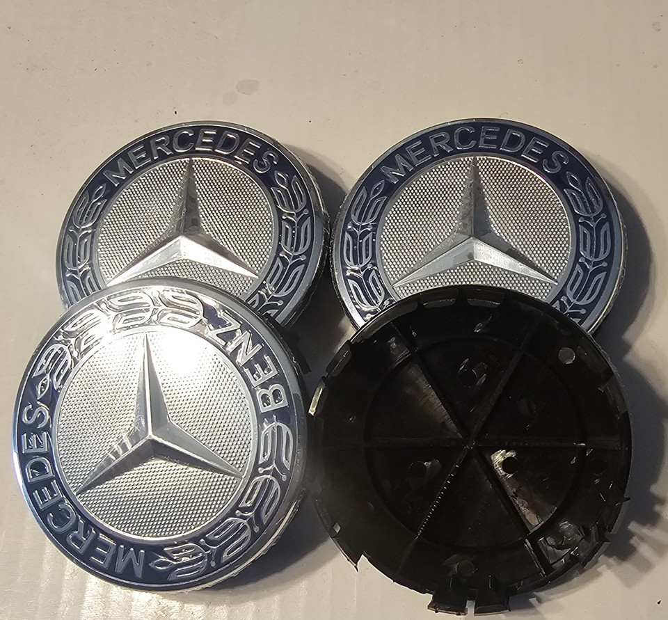 NEW Set of 4 Genuine OEM 98-25 Mercedes Benz Center Caps A1714000125 ...