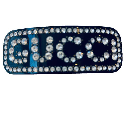GUCCI Sparkling Crystal HUGE Barrette Black BOX SLEEPER Design ITALY ...