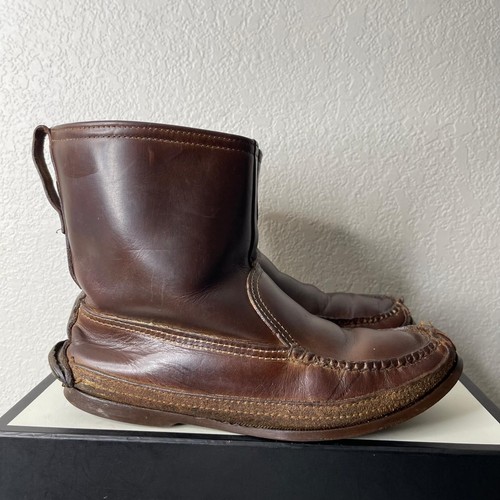 G.H. Bass & Co Wilton Brown Leather Boots Fur Pull On Men's Size 9 US ...