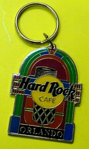 Hard Rock Cafe Orlando Florida Metal Jukebox Keychain 2.5" tall | eBay
