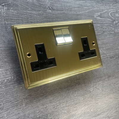 Eurolite SPB2SOPBB 13amp Twin Switched Socket - Stepped Edge in ...