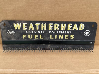 VTG PAINTED METAL WEATHERHEAD FUEL LINES STORE DISPLAY 21.5x 7 ...