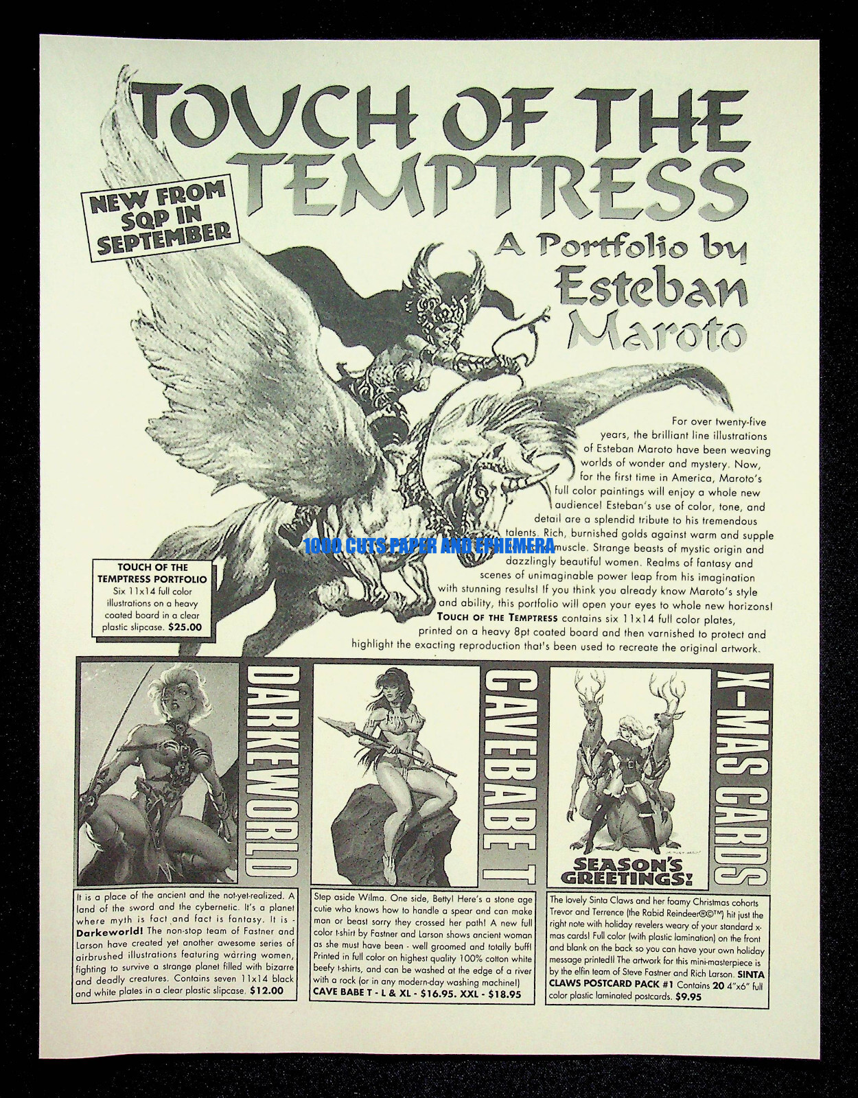 Touch of the Temptress Esteban Maroto SQP 1994 Print Magazine Ad Poster ...