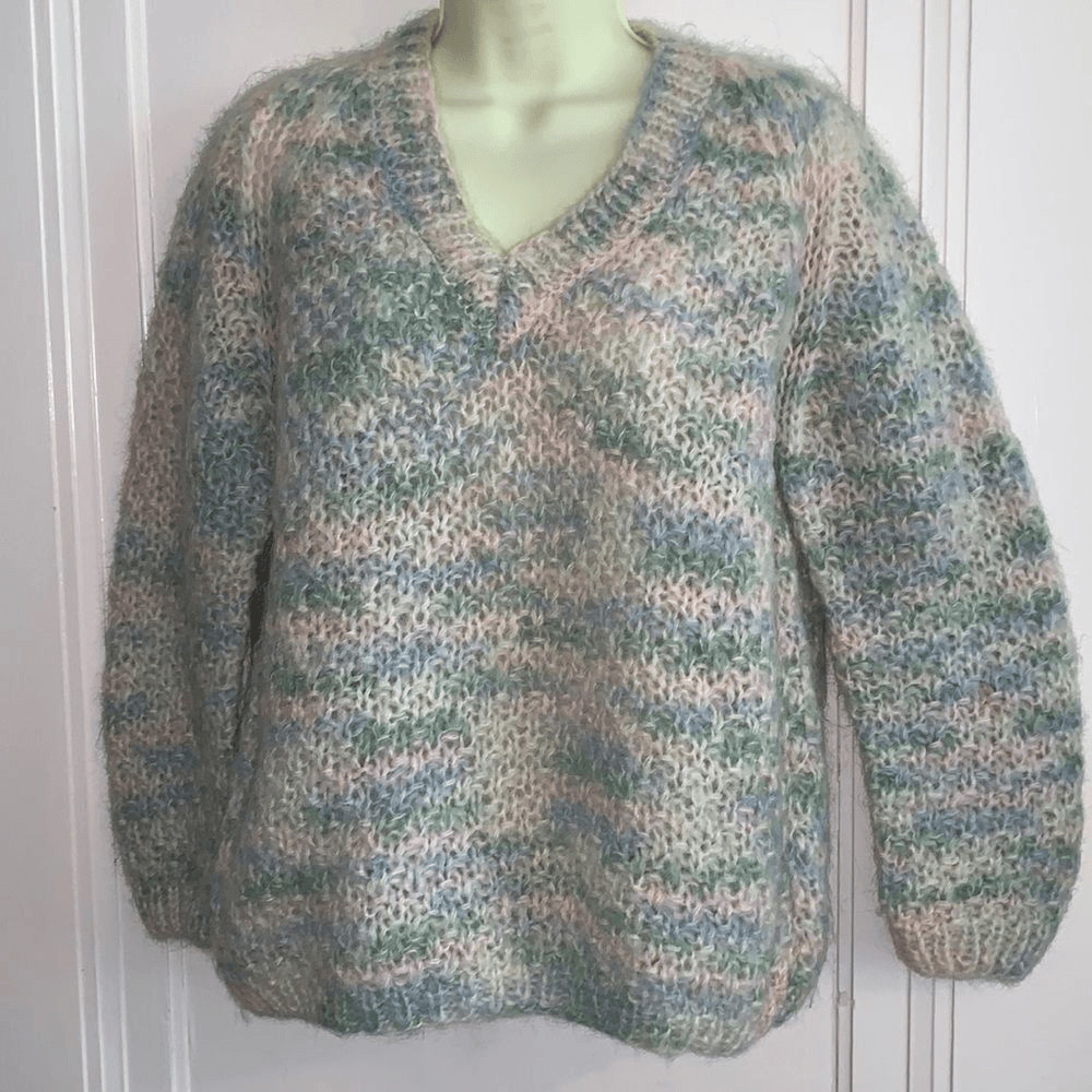 Vtg 60s Bobbie Brooks pastel wool sweater - Gem