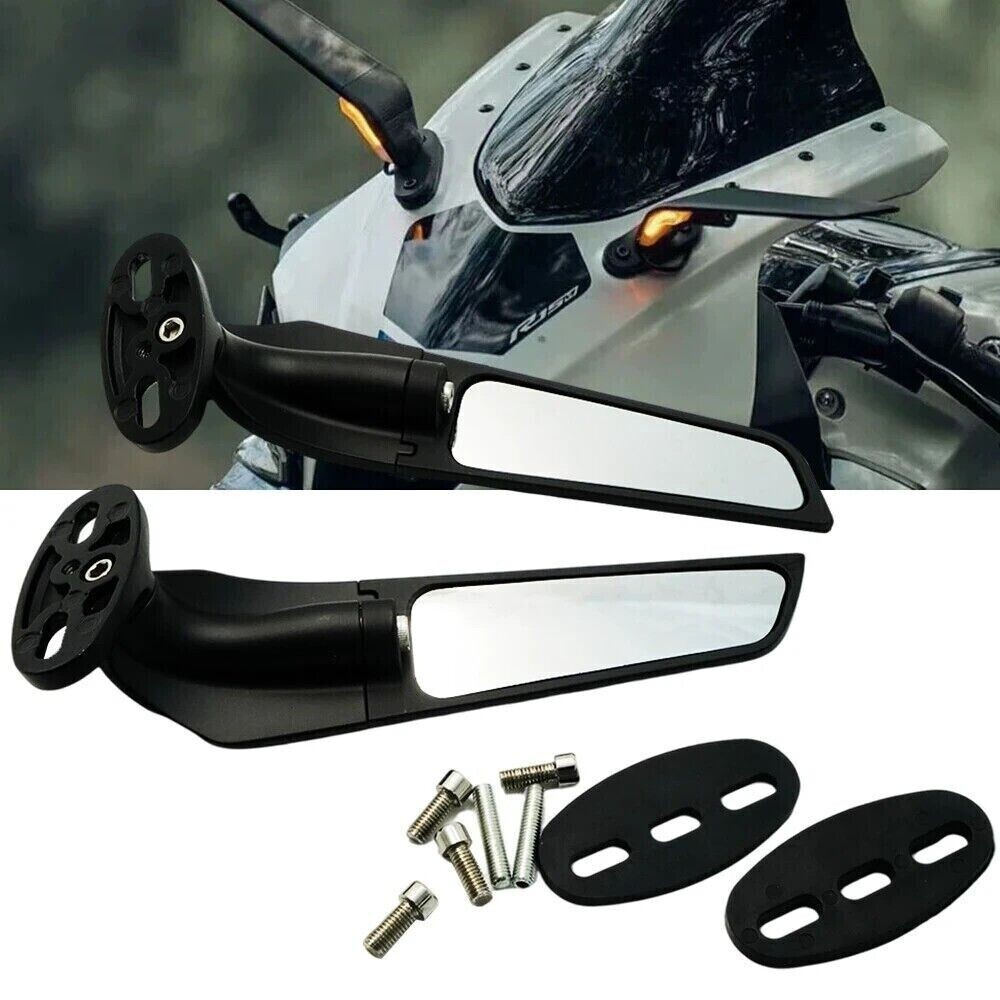 Wind Swivel Wing Rear Side View Mirrors+ Indicator for GSXR600 GSXR750 ...