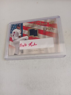2008 MATTHEW PURKE UPPER DECK JUNIOR NATIONAL TEAM AUTO JERSEY RED CARD ...