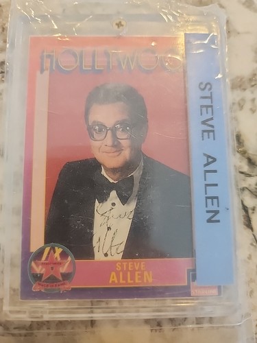Steve Allen Autographed 1991 Starline Hollywood #117 w/COA Signed Auto ...