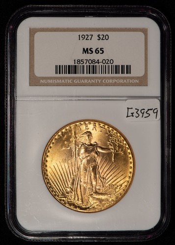 1927 G$20 Saint-Gaudens Gold Double Eagle - NGC MS 65 - SKU-G3959 | eBay