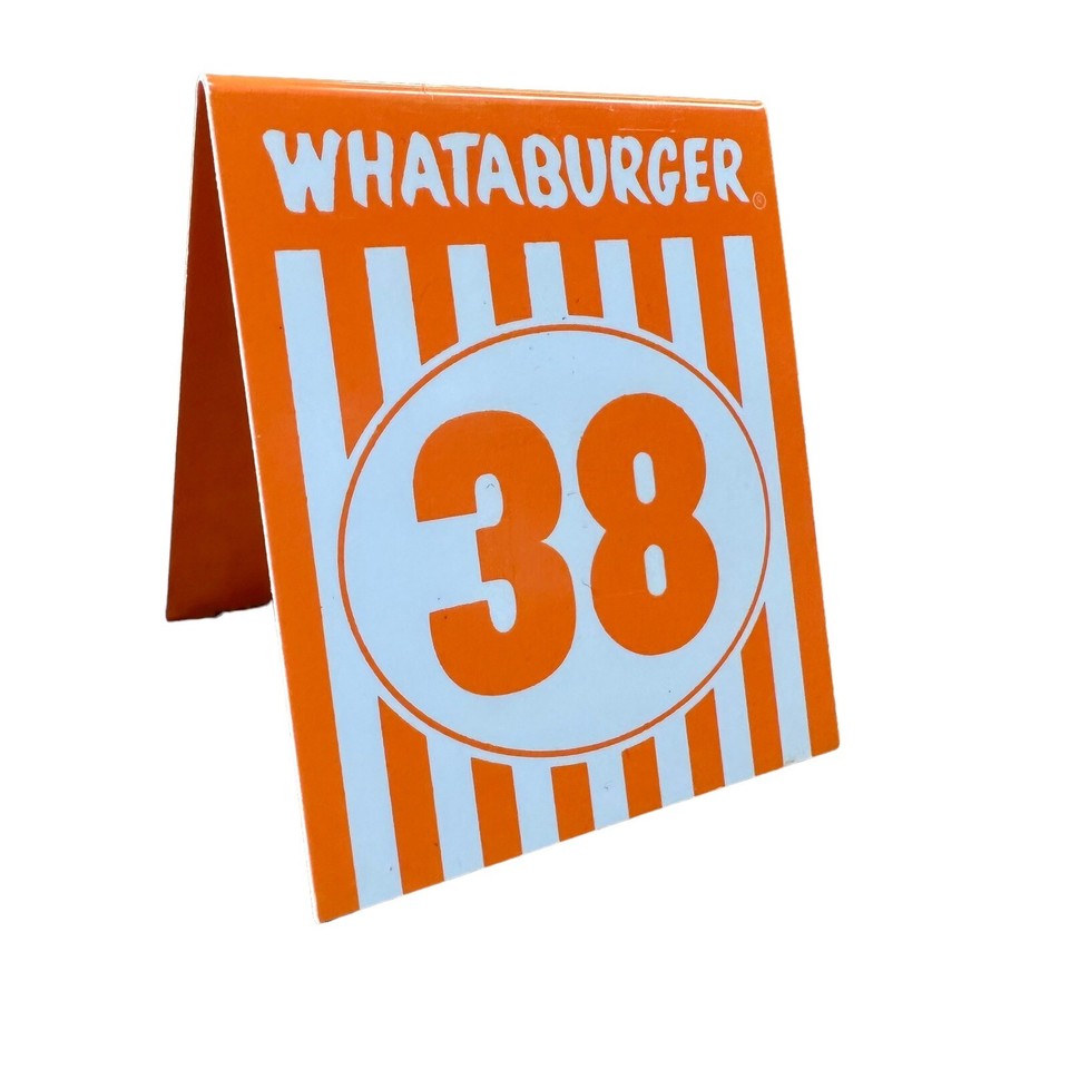 Whataburger Table Tent Number # 38 | eBay