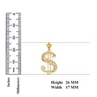 14K Yellow Gold Dollar Sign Pendant | eBay