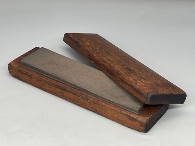 Vintage Oilstone Sharpening Stone & Wooden Box Honing Stone Oil Stone ...
