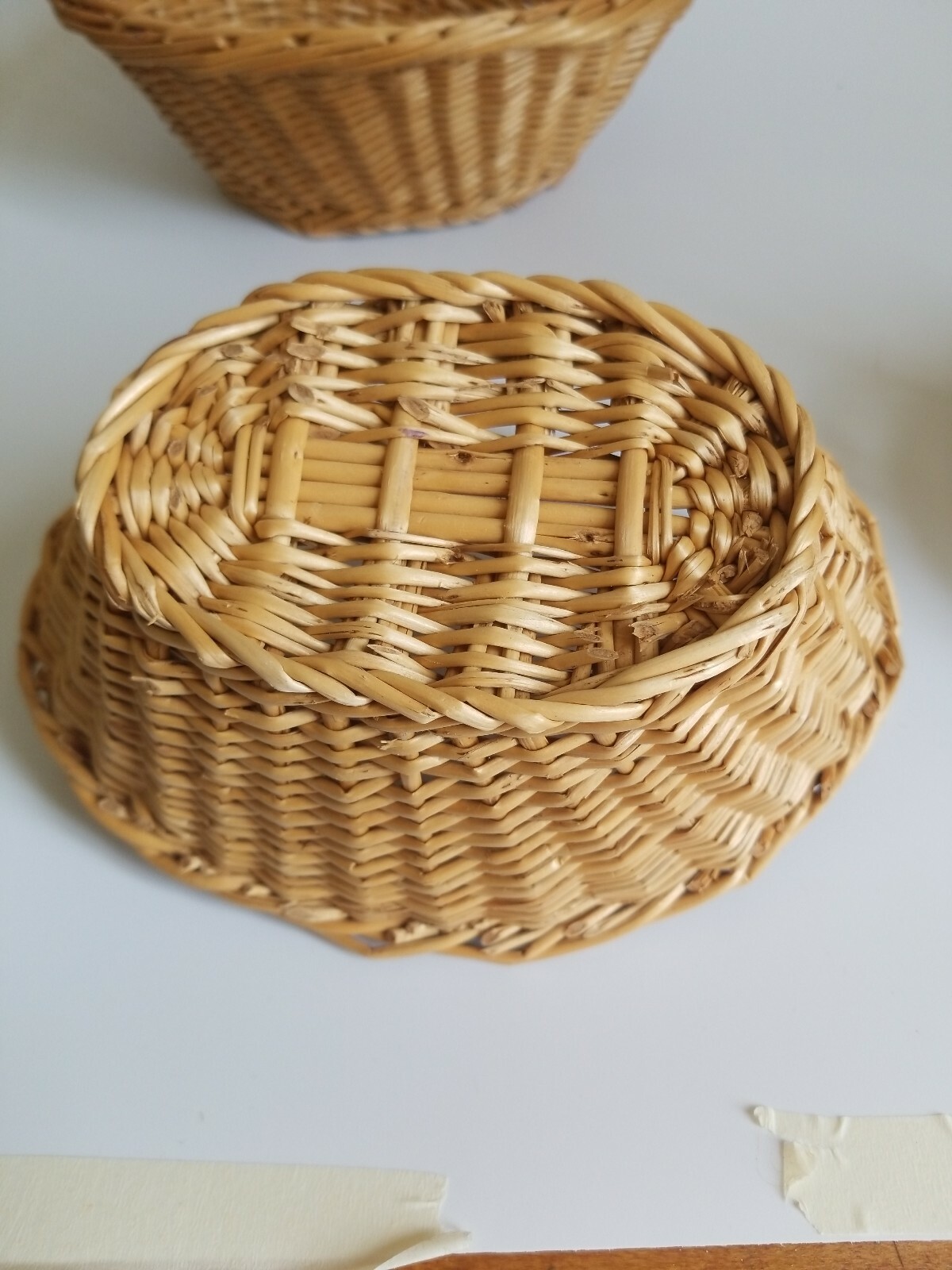 Vintage Miniature Splint Wood Handled, Nesting Gathering Baskets (4) | eBay