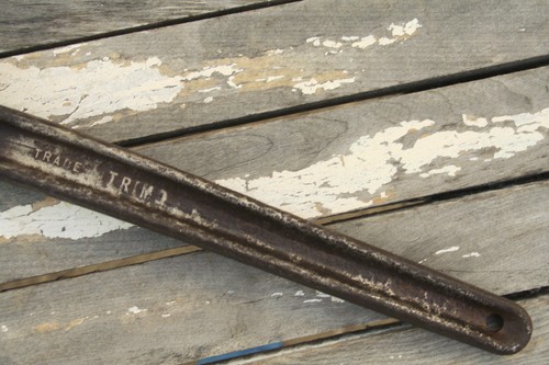 Antique Trimo Pipe Wrench Trimont Mfg Co 14" Adjustable Old Tool ...