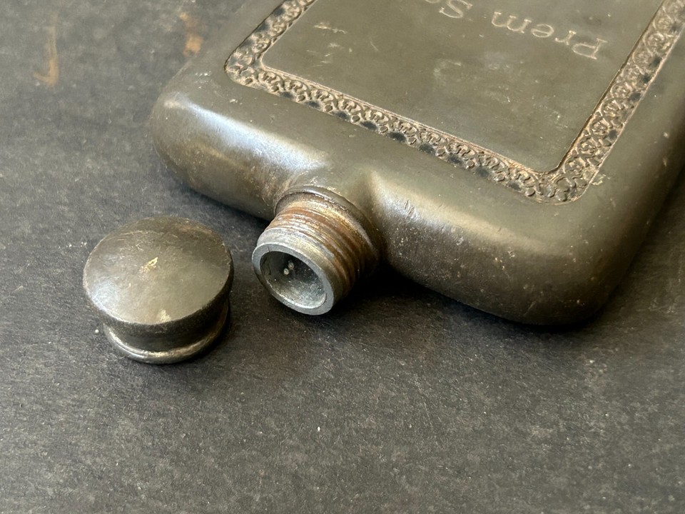 OLD VINTAGE RARE PEWTER HIP FLASK, ROYAL SELANGOR BEER / WINE FLASK ...