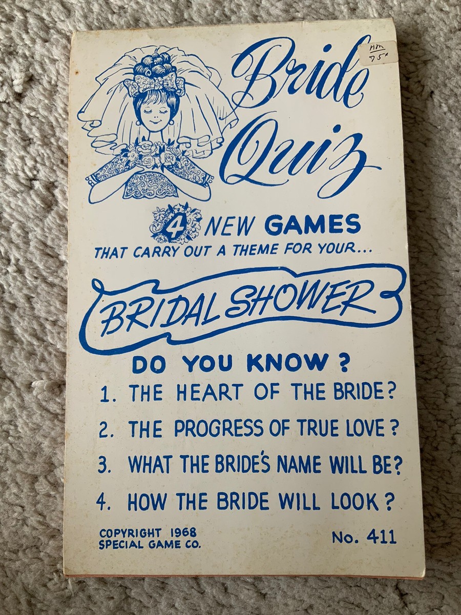 For Bridal Shower Quizzes This Printable Bridal Quiz Game Is Perfect