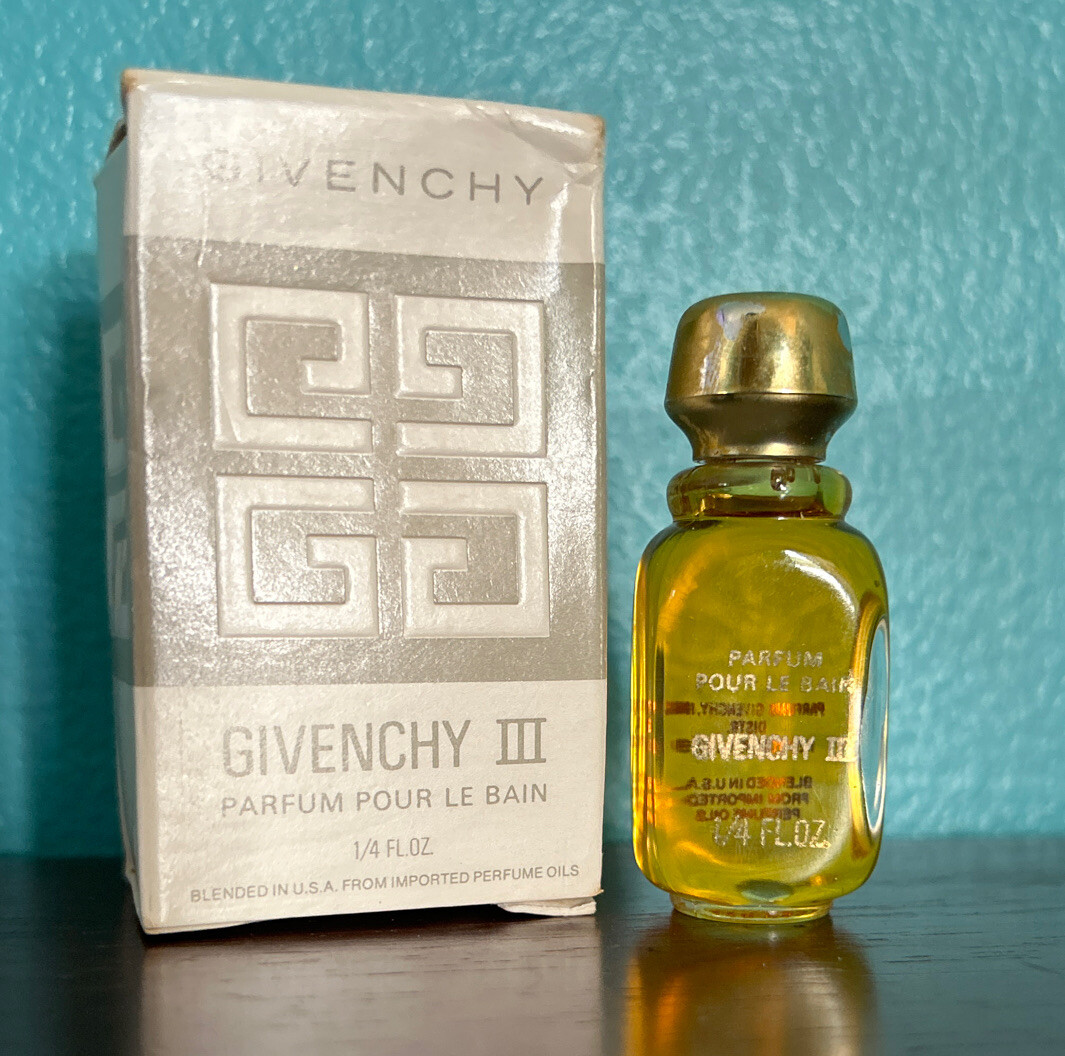 VINTAGE GIVENCHY III Perfume Pour Le Bain RARE NEW Bath Oil 1/4 Oz | eBay