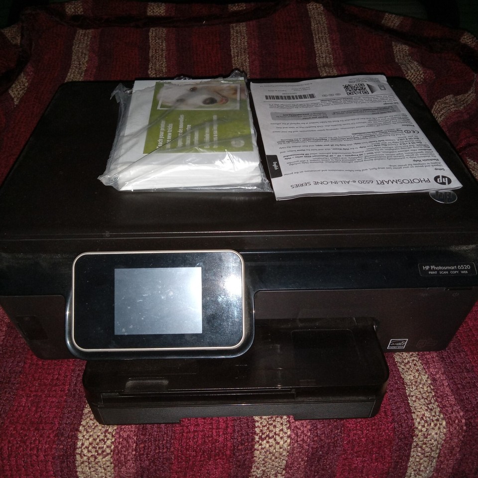 HP Photosmart 6520 All-in-One Wireless Inkjet Printer Brown Exc Cond w ...