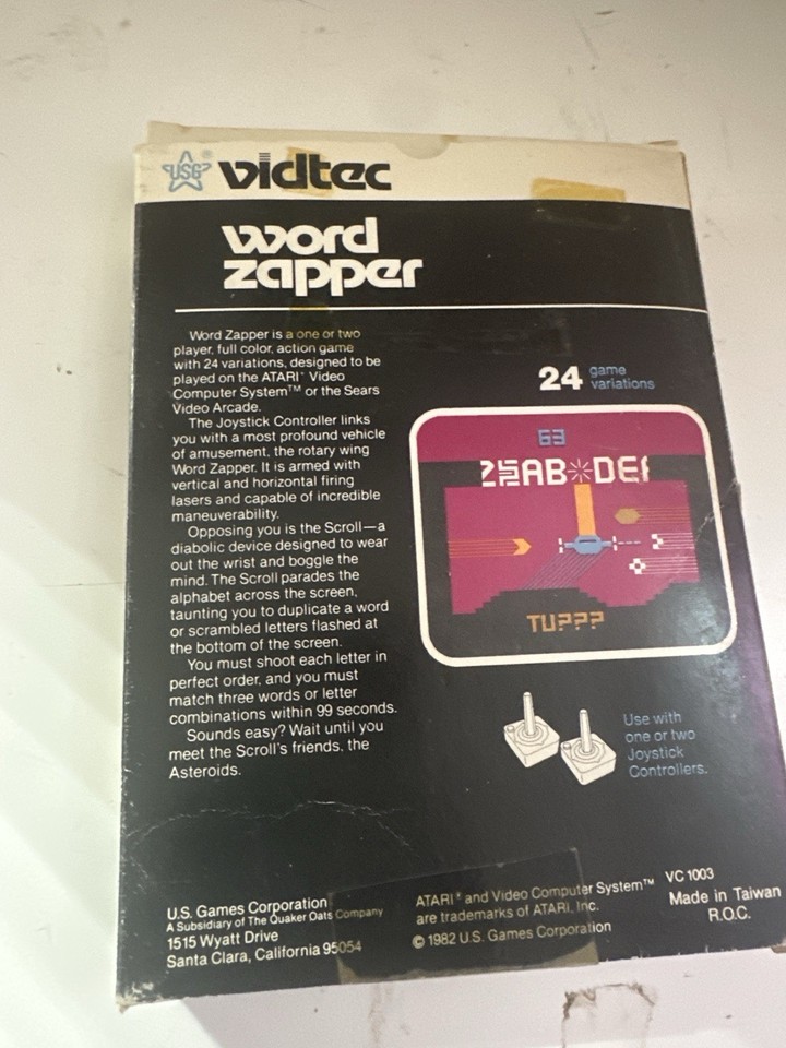 WORD ZAPPER” (VIDTEC / U.S. GAMES, 1982) – COMPLETE IN BOX | eBay