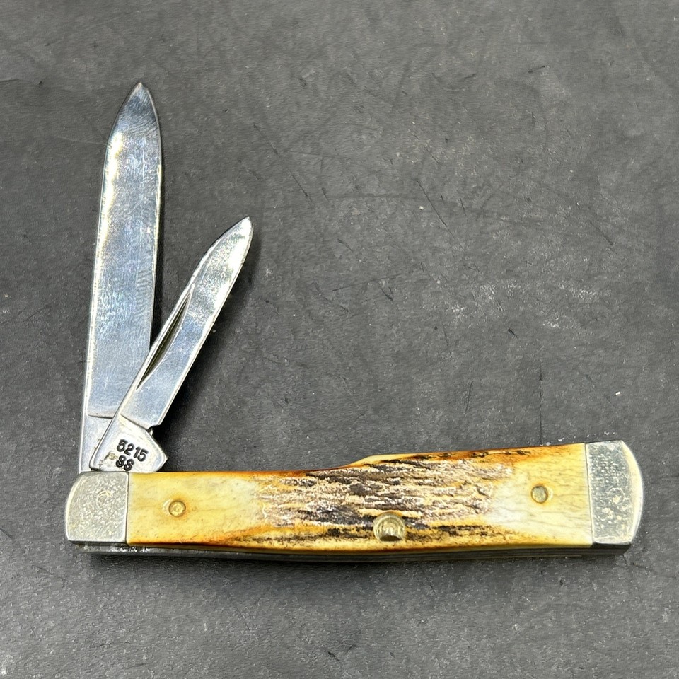 Vtg 1985 Case XX 5215 Lockback Knife Stag Handle Roy Acuff King Country ...