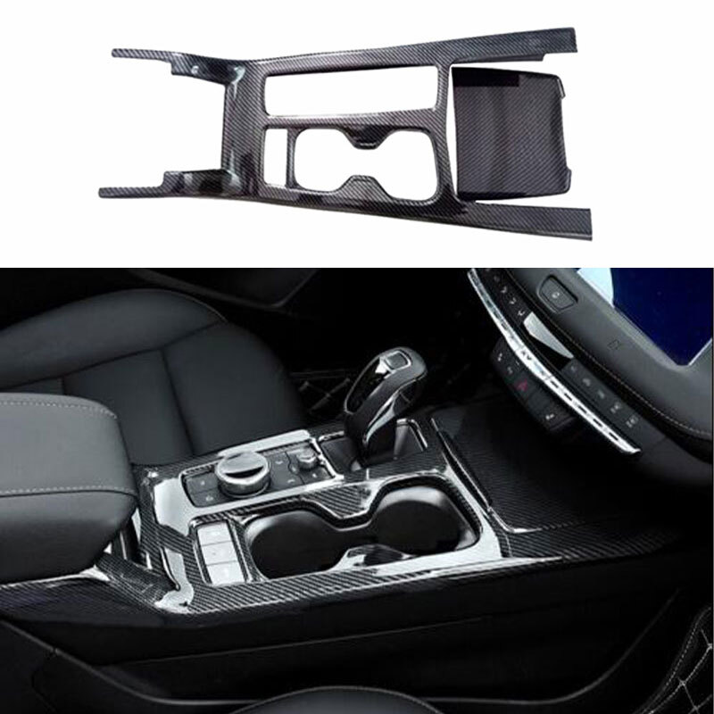 Carbon Fiber Middle Console Gear Shift Panel Trim 2pc For Cadillac XT4 ...