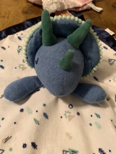 Security blanket preowned Triceratops Dinosaur Blue | eBay