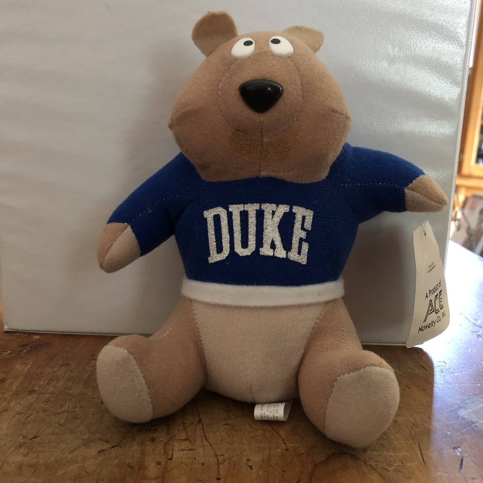 Vintage 1984 Ace Novelty Duke University Stuffed Animal Plush Bear with ...