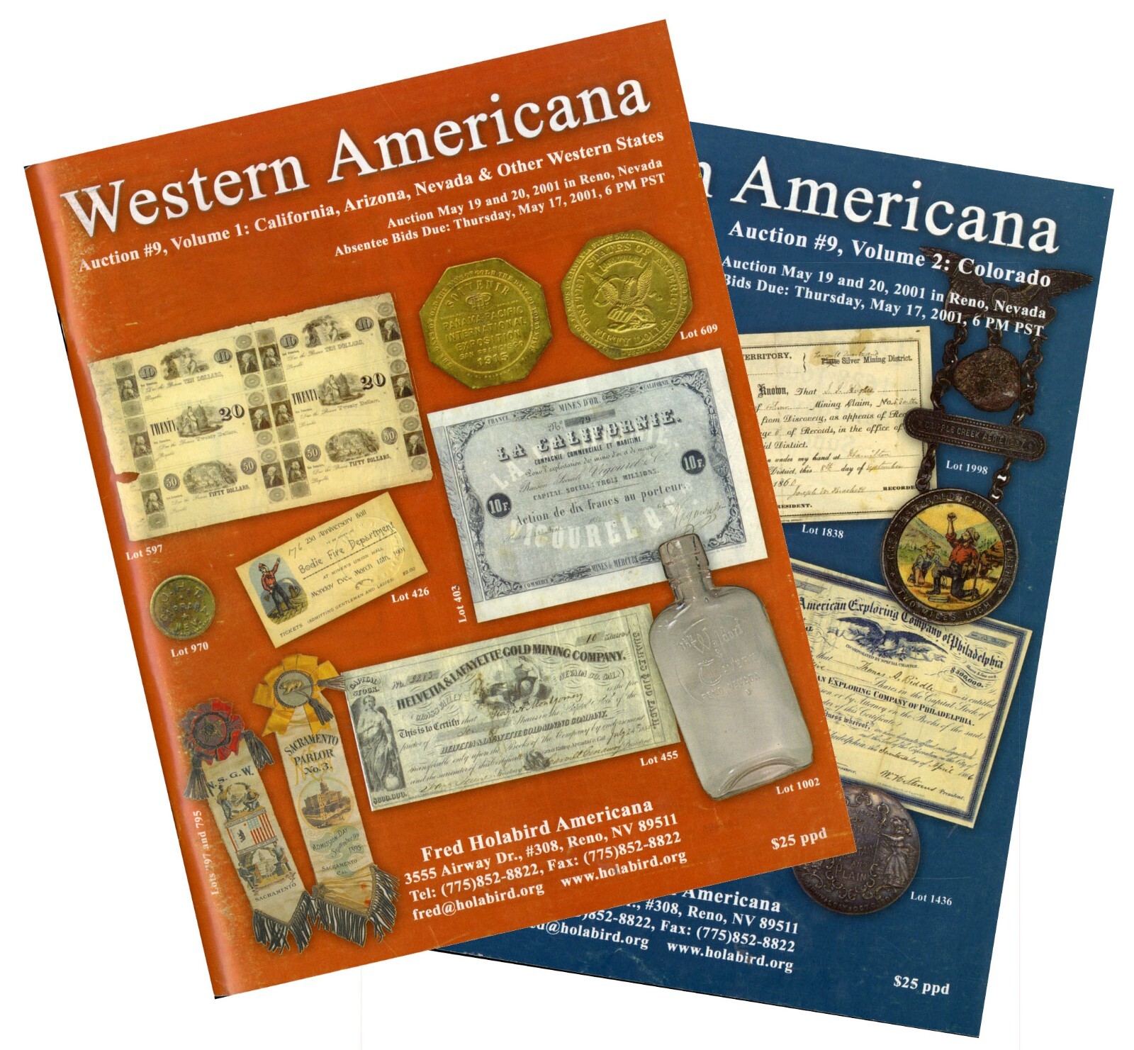 Holabird, Western Americana Auction #9 in two volumes, May 19-20, 2001 ...