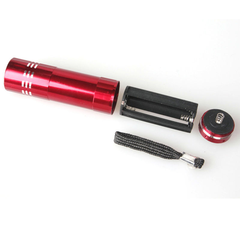 Mini 9 LED flash Flashlight small Torch lights Lamps lighting keychain ...