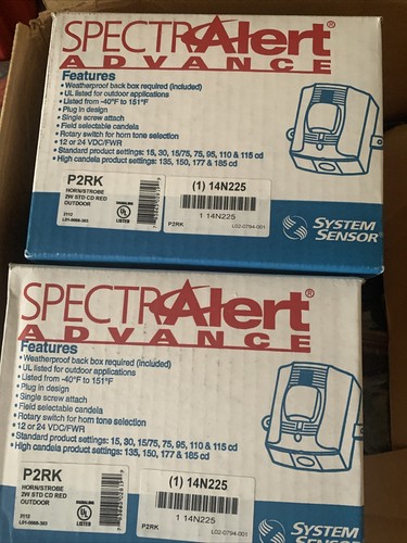 (2) System Sensor P2RK Weatherproof Horn Strobes | eBay