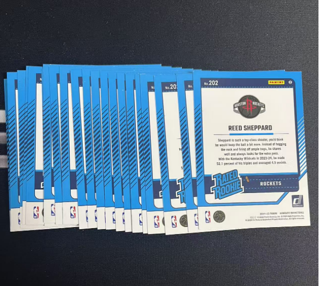 Lot 22 Reed Sheppard 2024-25 Panini Donruss Rated Rookie RC Rockets ...