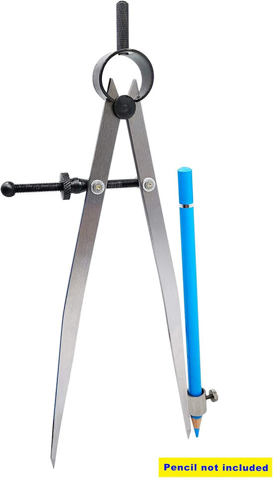 ZLKSKER 8" Precision Spring Wing Divider/Scriber with Pencil Holder ...
