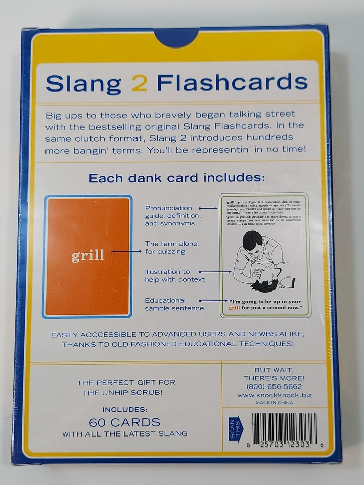 Slang 2 Flashcards by Knock Knock *NEW/SEALED!* Perfect gift for the ...