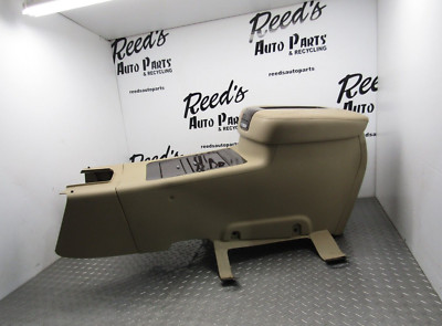 2007-2013 GMC Denali Tan Floor Center Console Leather Armrest Woodgrain ...