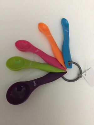 2 SETS OF 5 Pc MEASURING SPOON SET COLOR CODED FOR MEASUREMENT | eBay