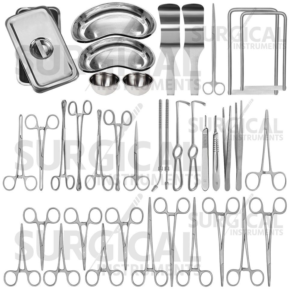 38 Pcs Appendectomy and Hernia Set Kit General Surgery Instruments ...